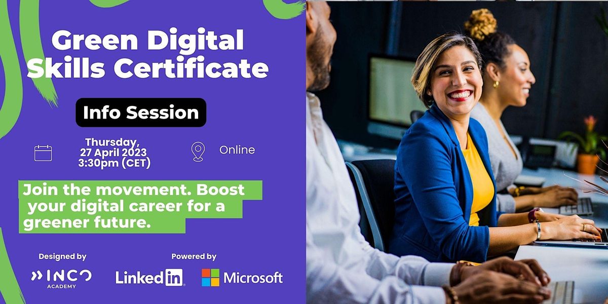 Info Session for Green Digital Skills Certificate (English), April 27 ...
