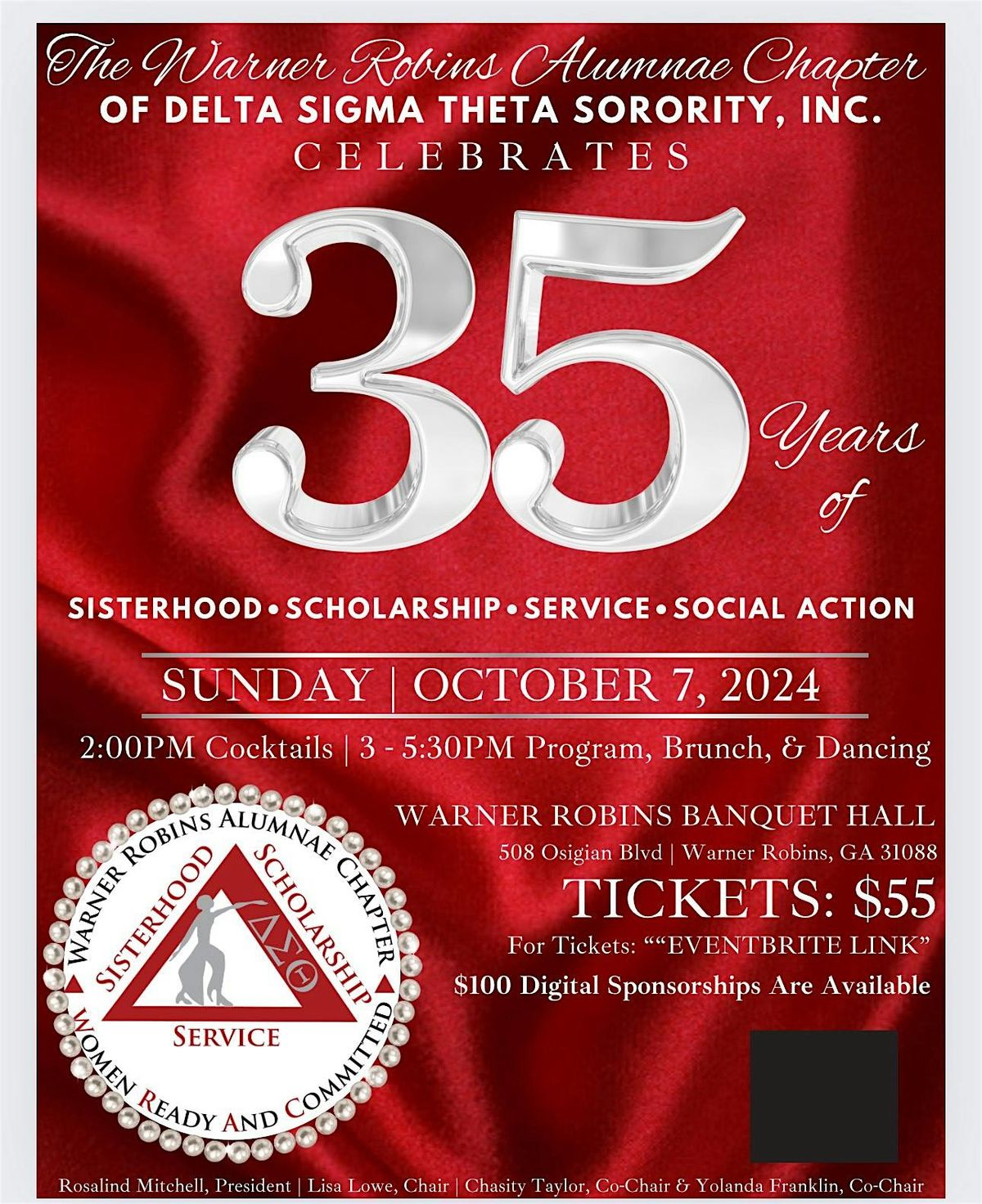 Warner Robins Alumnae Chapter 35th Anniversary, 508 Osigian Blvd ...