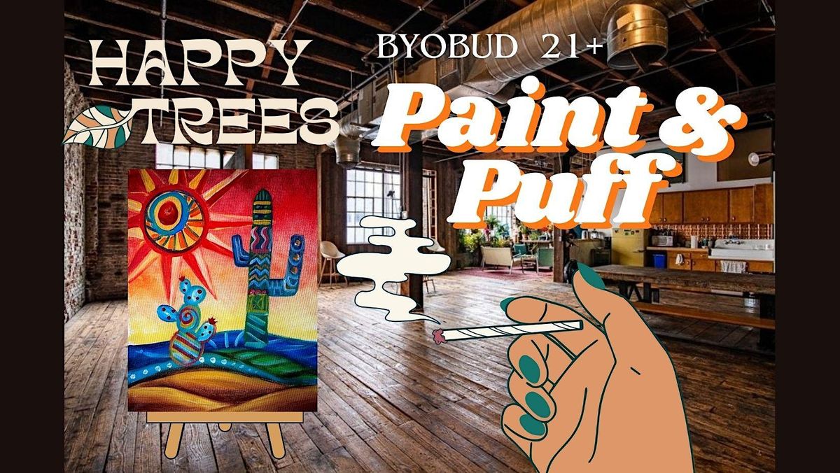 Paint & Puff- Colorful Desert, Happy Trees Painting, Kansas City, 29 ...