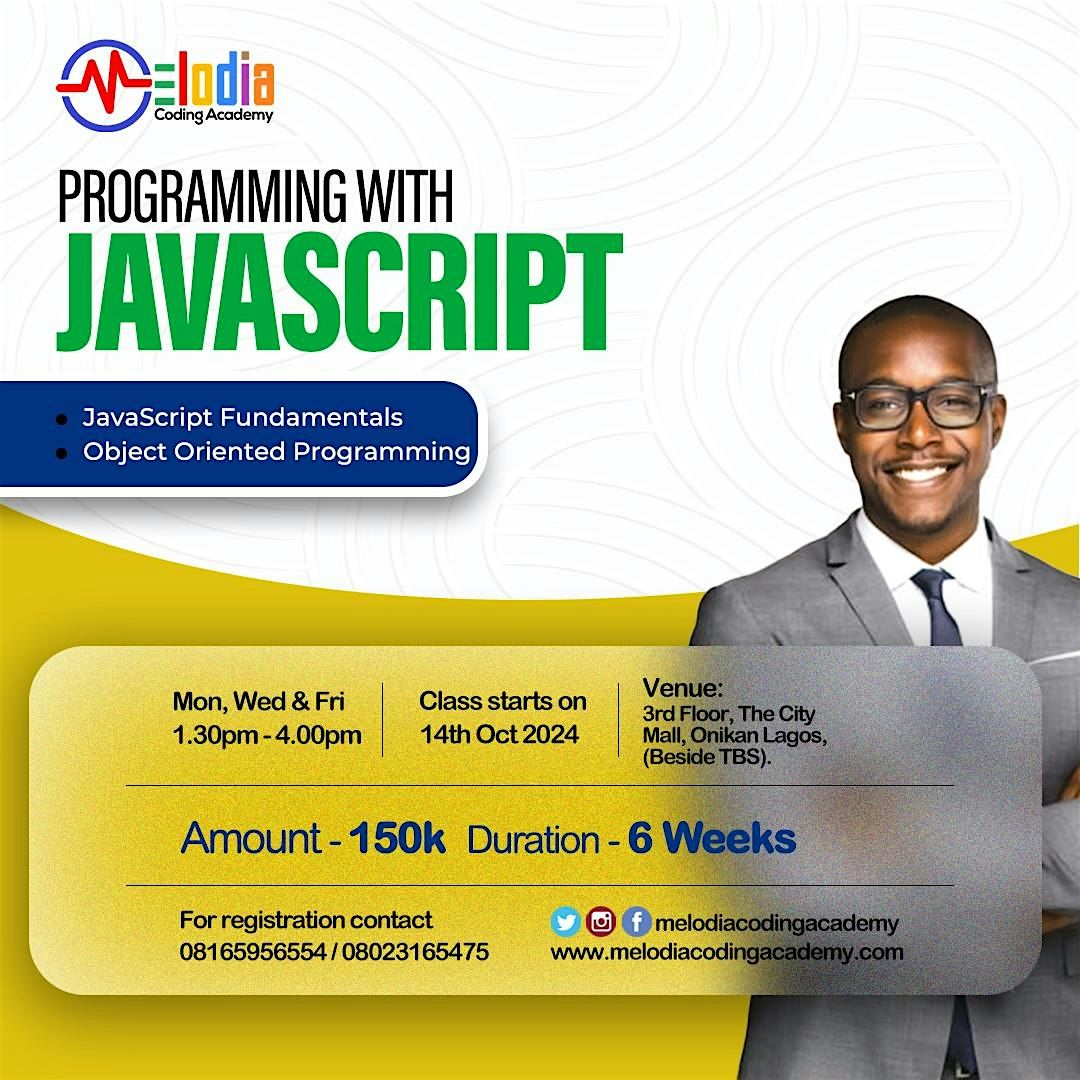Learn Programming with JavaScript, The City Mall Lagos Island Lagos, 14 October 2024 | AllEvents.in