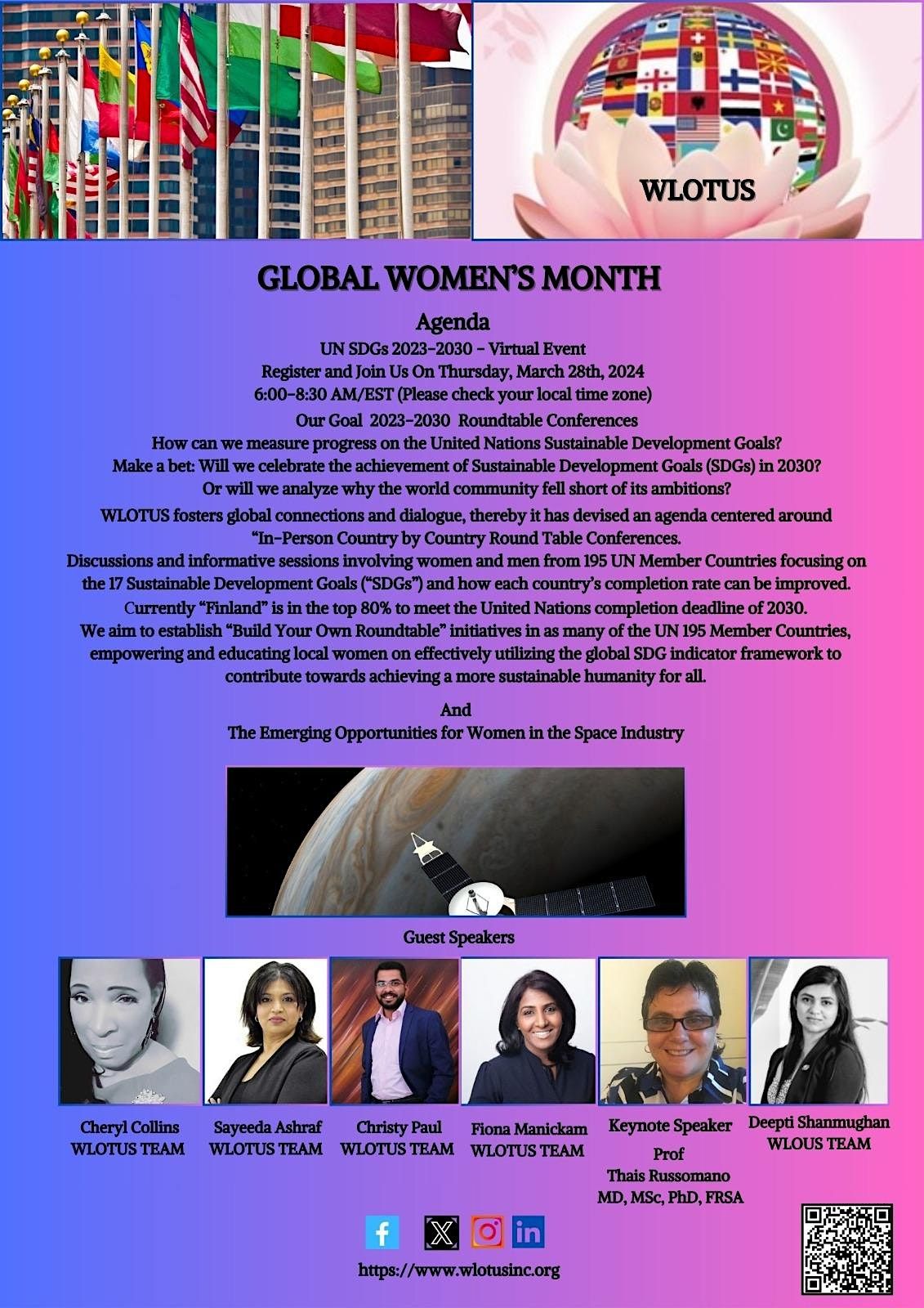 Global Womens Month - Sustainable Development Goals-The Space Industry ...