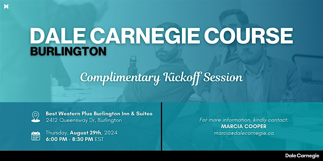 Dale Carnegie Course®: Kick-Off (Burlington), Best Western Plus ...
