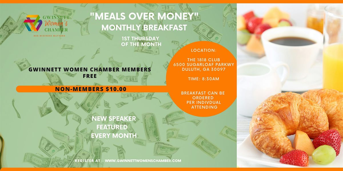 Meals Over Money Breakfast - COST: GWC MEMBERS FREE - $10.00 NON ...