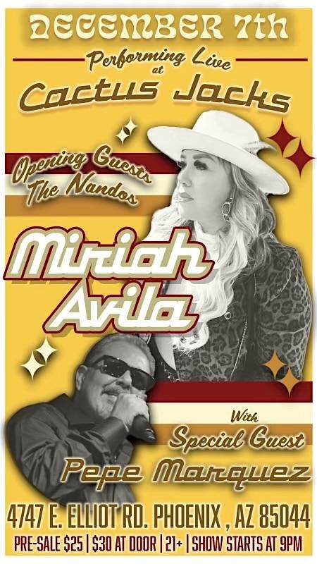 Dec 7th Mariah Avila performing Live w/ The Nandos at Cactus Jacks ...