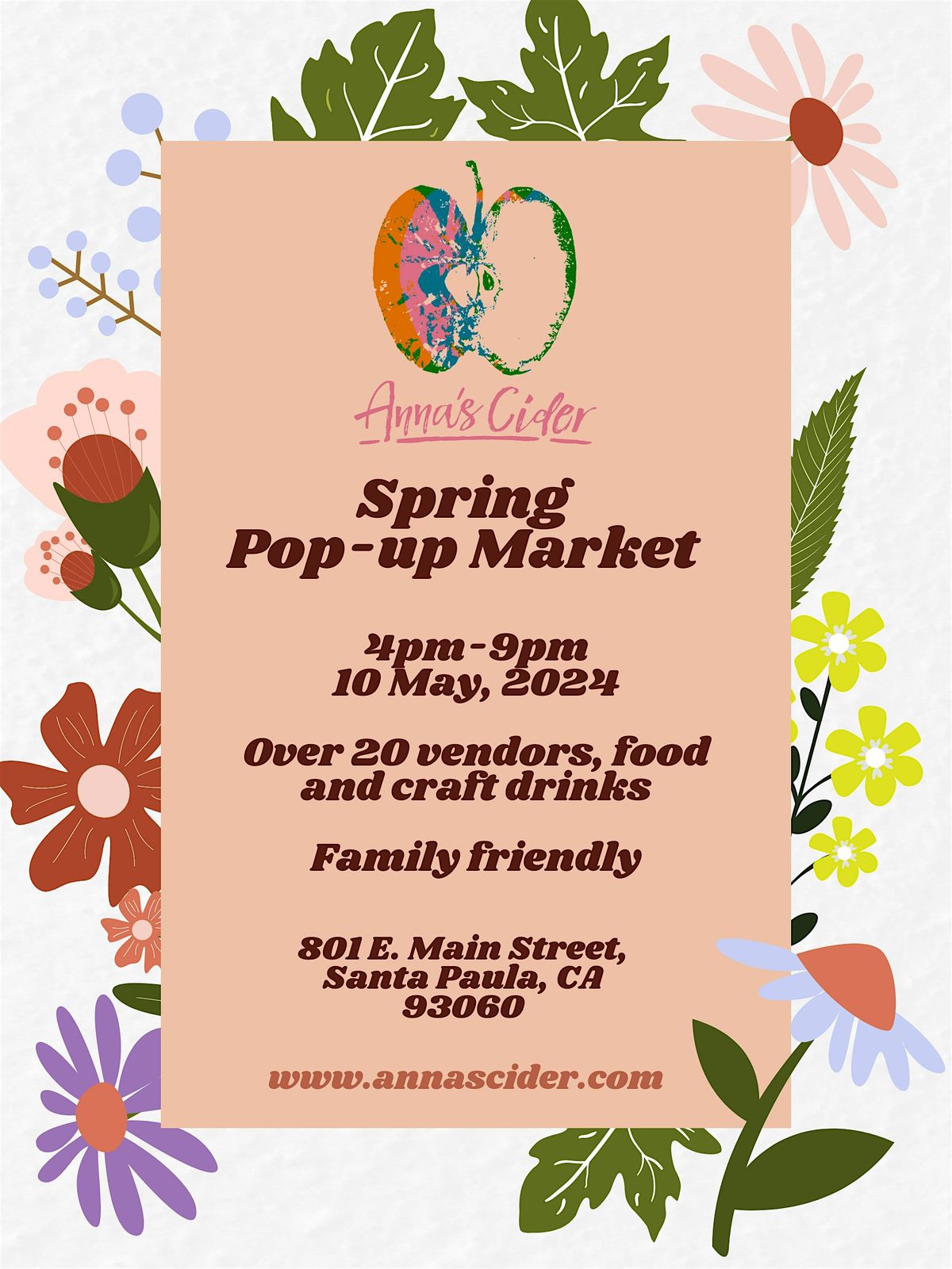 Annas Cider Spring Pop-up Market!, Anna’s Cider, Santa Paula, 10 May ...