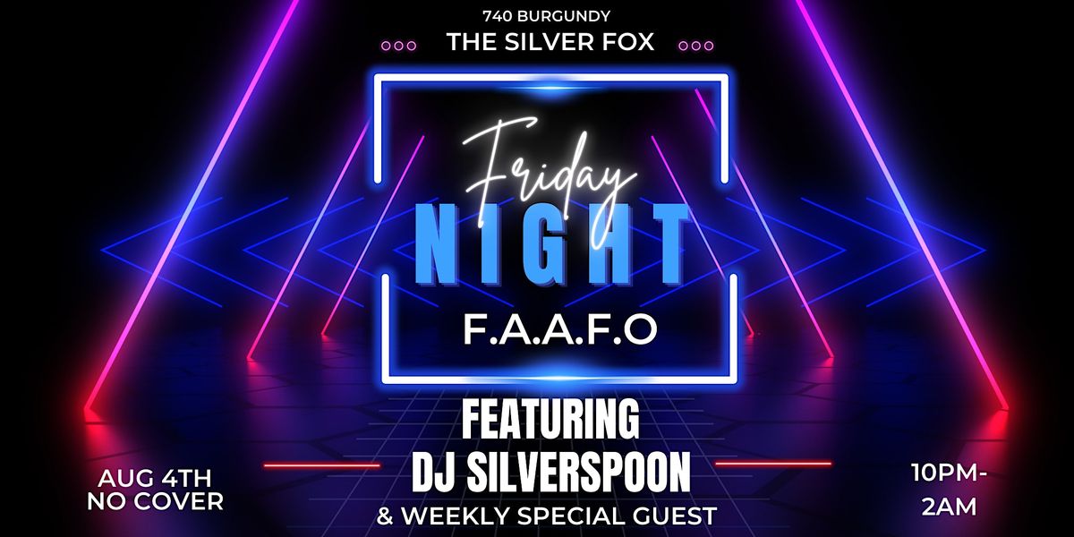 FAAFO Series, The Silver Fox, New Orleans, 10 November to 11 November ...