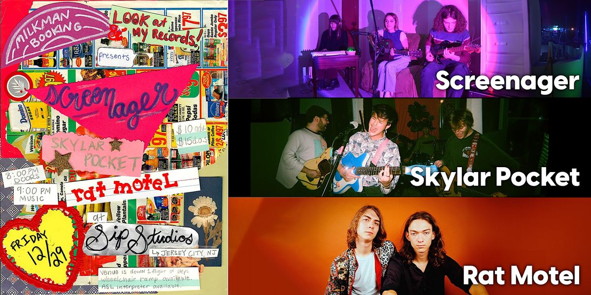 Screenager, Skylar Pocket, & Rat Motel at Sip Studios, Sip Studios JC ...