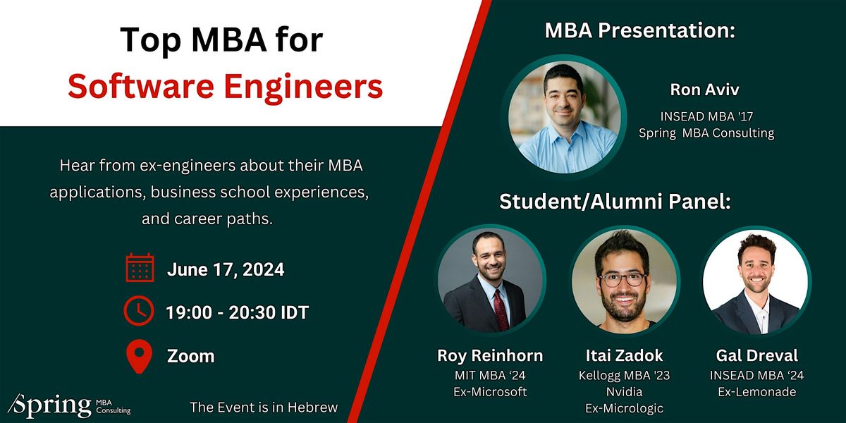 Top MBA for Software Engineers, June 17 2024 | Online Event | AllEvents