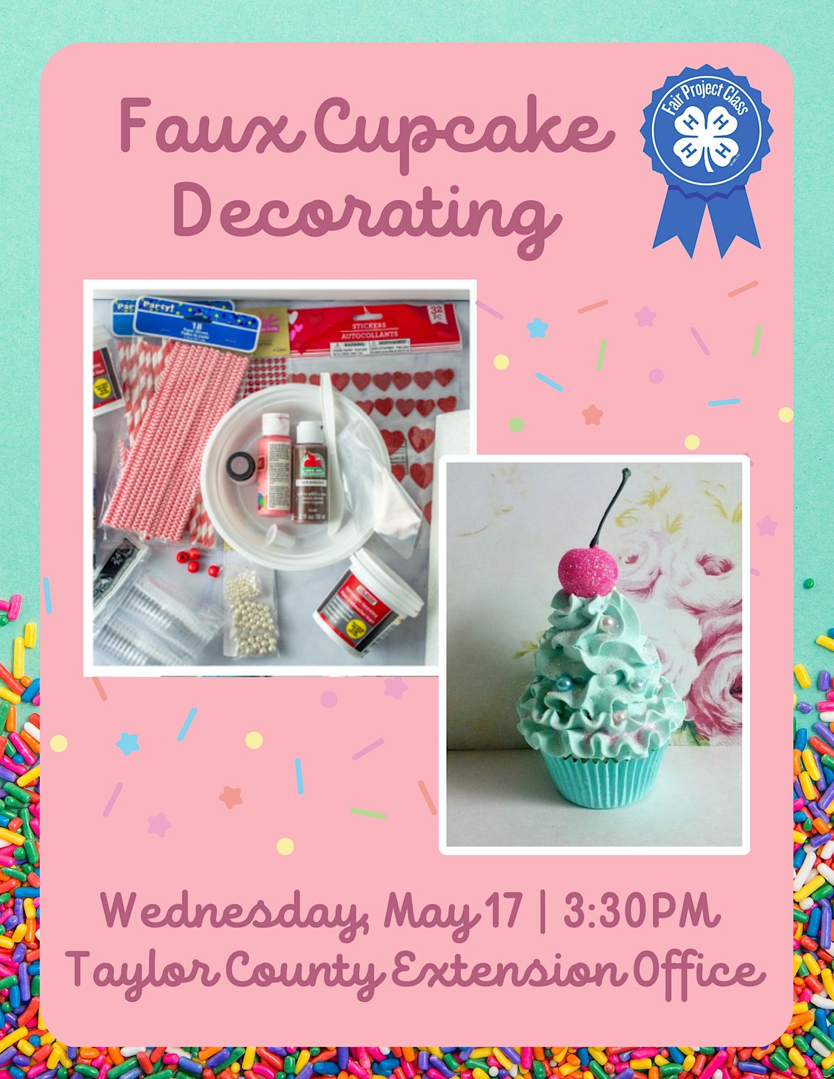 Faux Cupcake Decorating Fair Project Class, Taylor County Cooperative ...