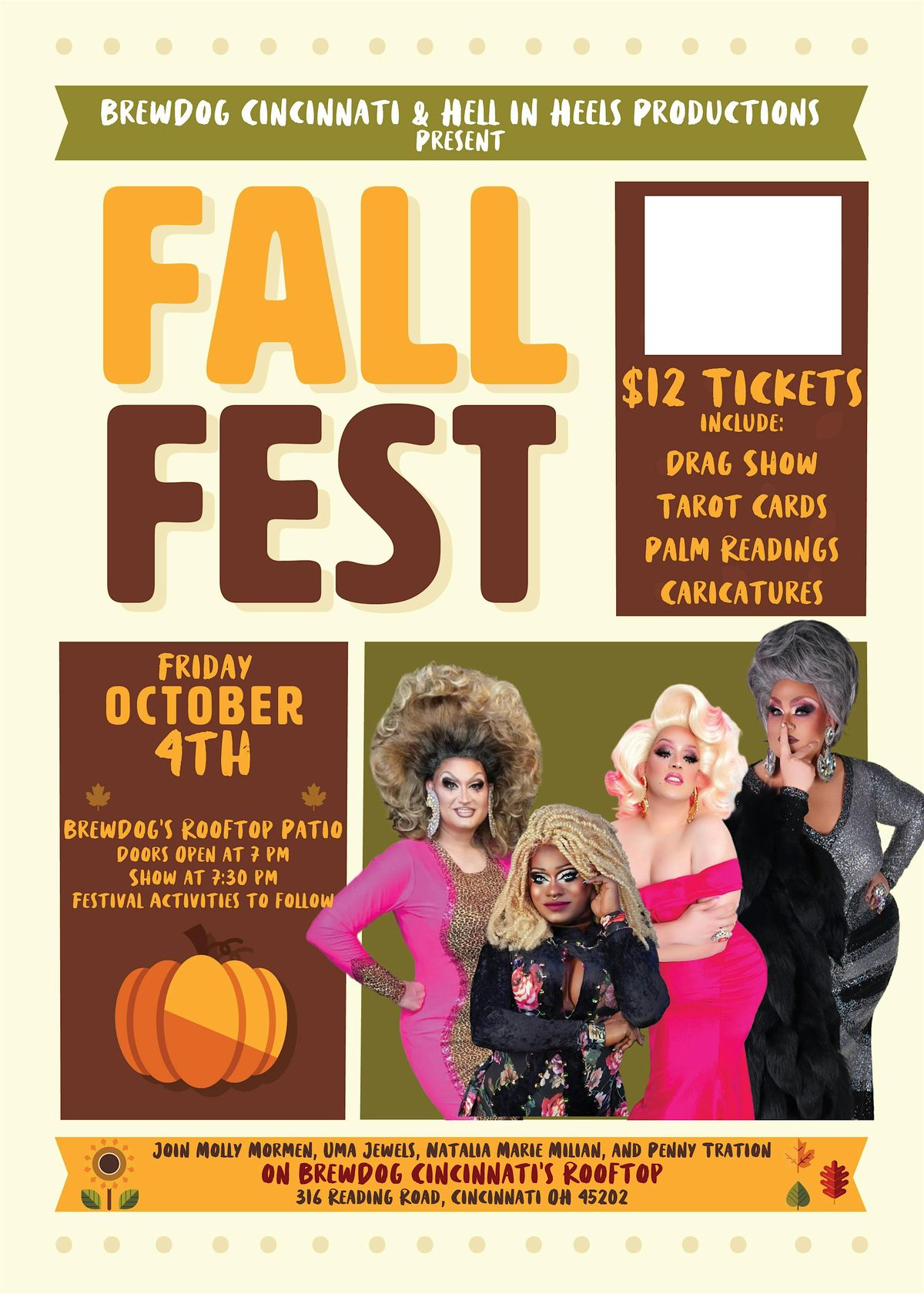 Rooftop Fall Festival and Drag Show, BrewDog Cincinnati, 4 October 2024 ...