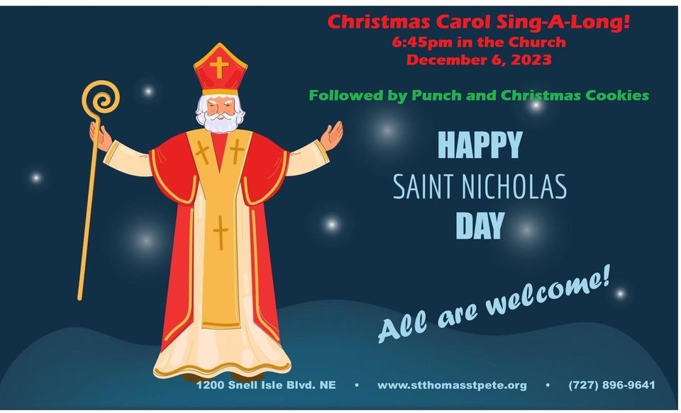 St. Nicholas Day Christmas Carol Sing-a-Long, St Thomas Episcopal ...