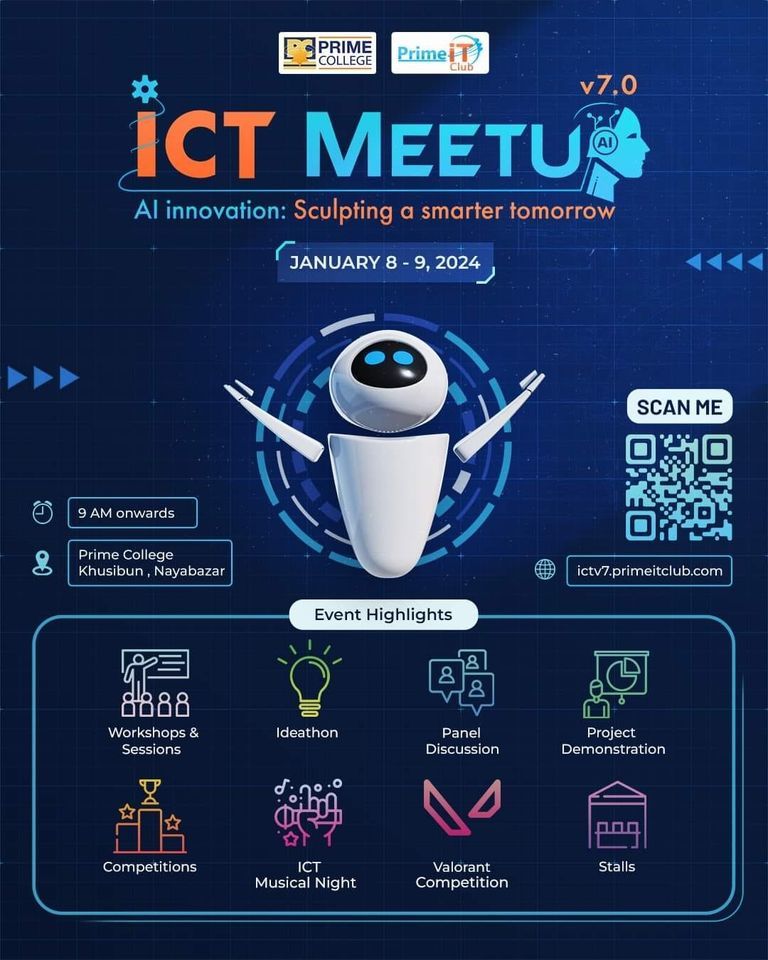 ICT Meetup V7.0, PRIME COLLEGE, Kathmandu, 8 January to 9 January | AllEvents.in