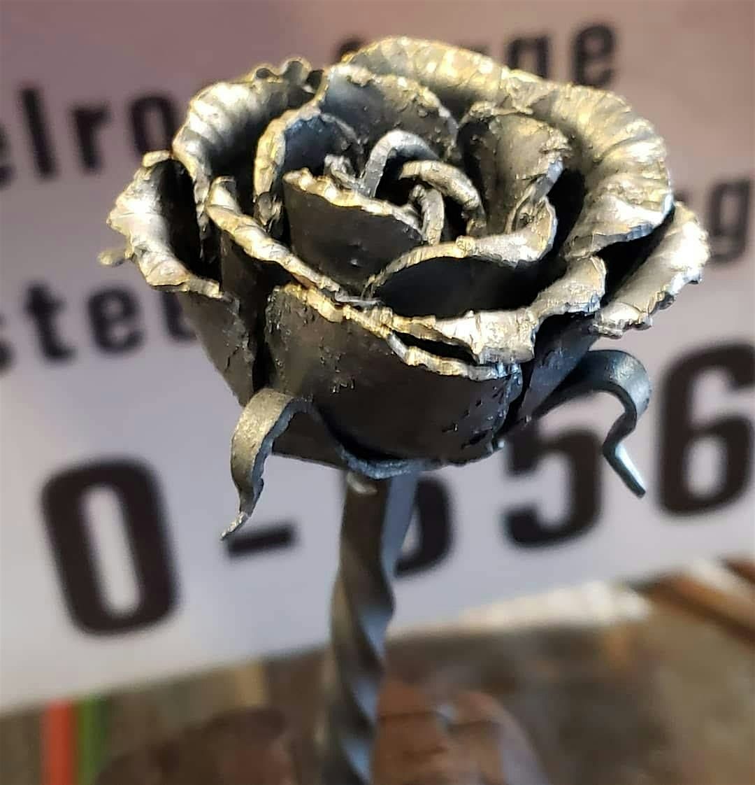 Beginner Blacksmith Flower Build, Steel Rose Forge, Columbiaville, 19 ...