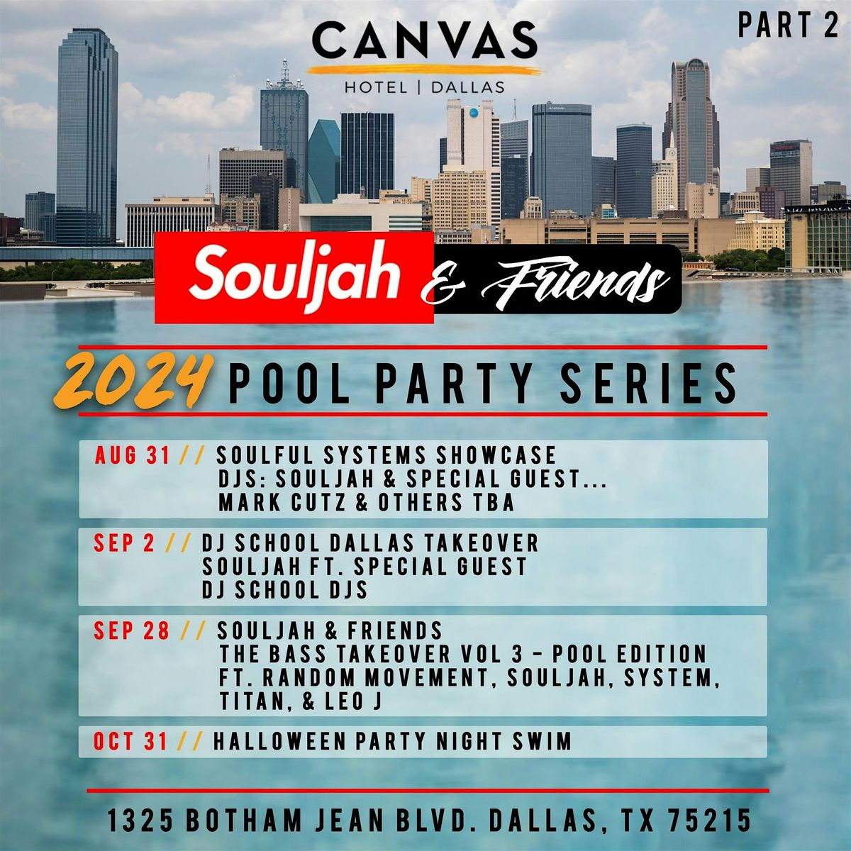 Popup Pool Party with DJ Souljah & Friends @ CANVAS Hotel, CANVAS Hotel ...