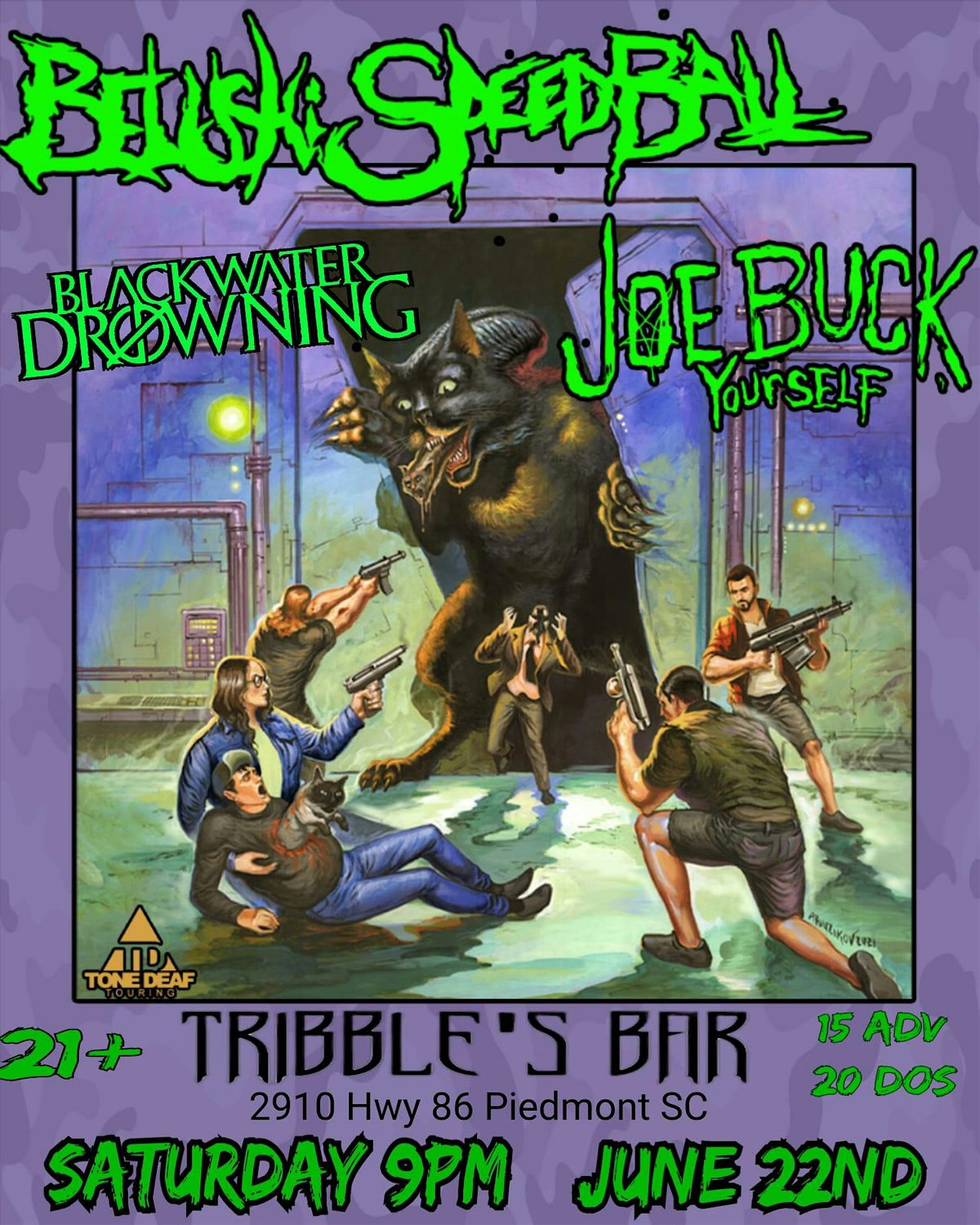 Belushi Speedball , Joe Buck , Black Water Drowning @ Tribbles Bar SC ...