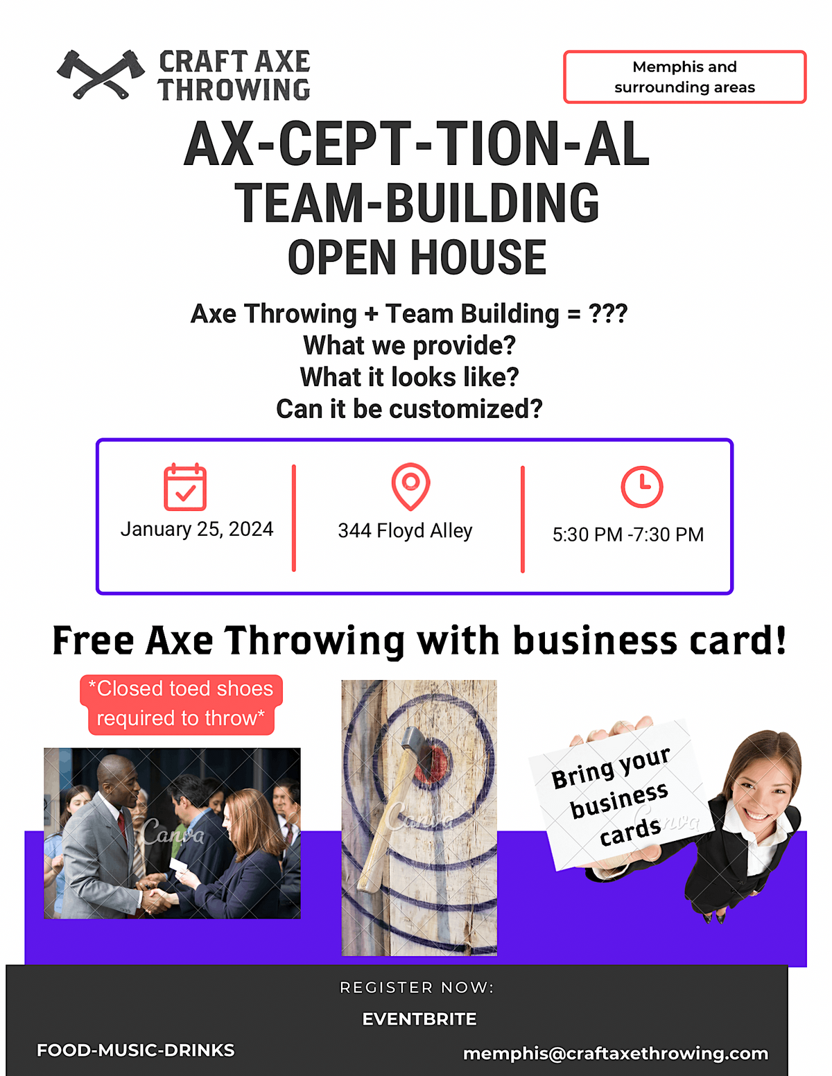 AX-cep-tion-al Team-Building Open-House, Craft Axe Throwing Memphis, 25 ...