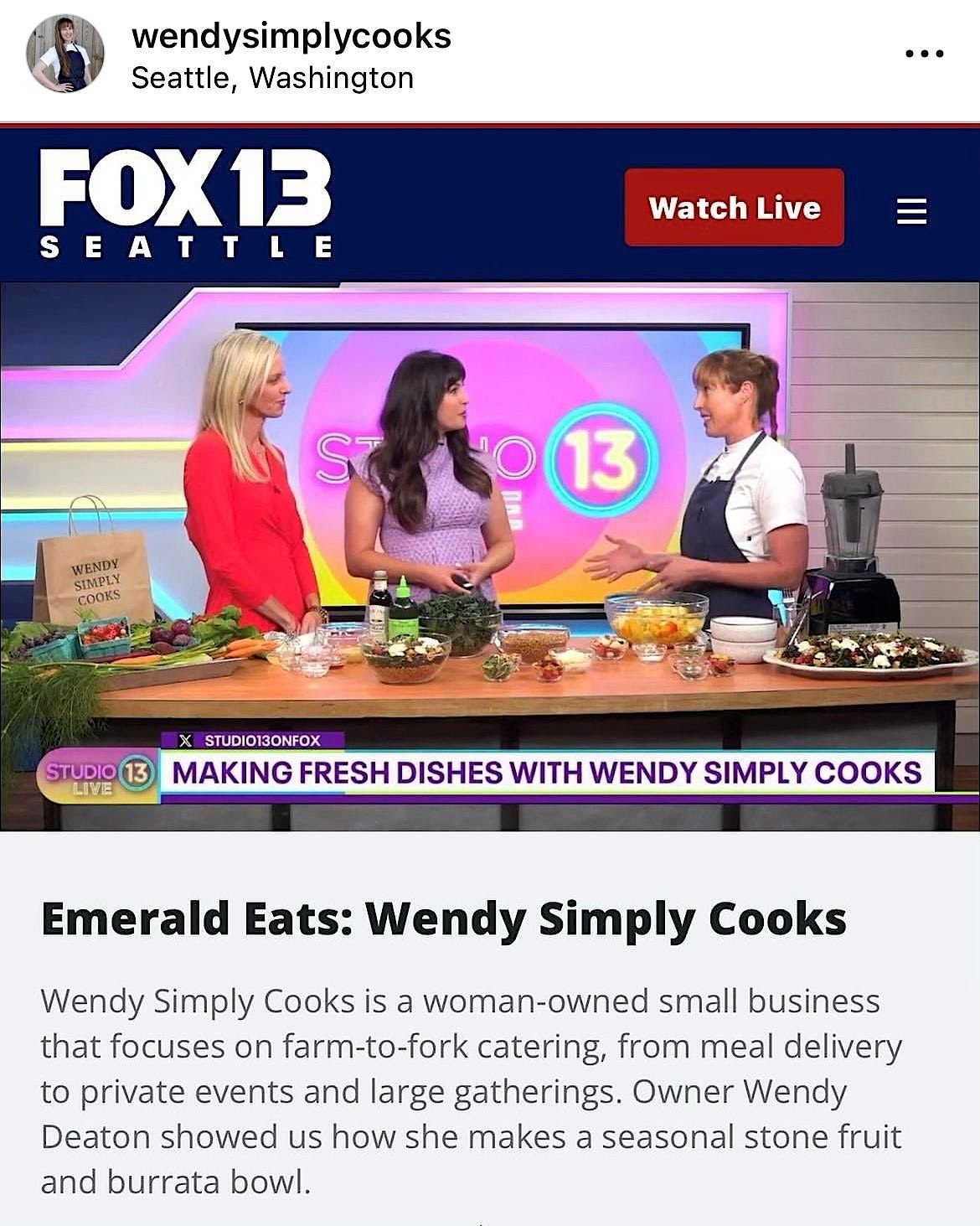 Farm to Table Cooking Class with Chef Wendy Deaton, 23631 Maple Valley ...