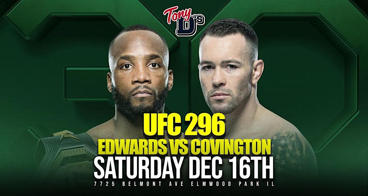 UFC 296 Edwards vs Covington at Tony Ds, 7725 W Belmont Ave, Elmwood ...