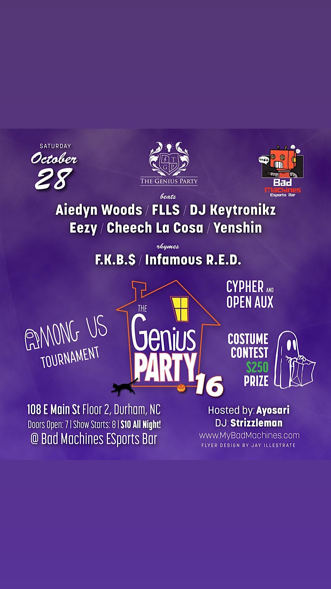 Genius Party 16, Bad Machines, Durham, 28 October to 29 October ...