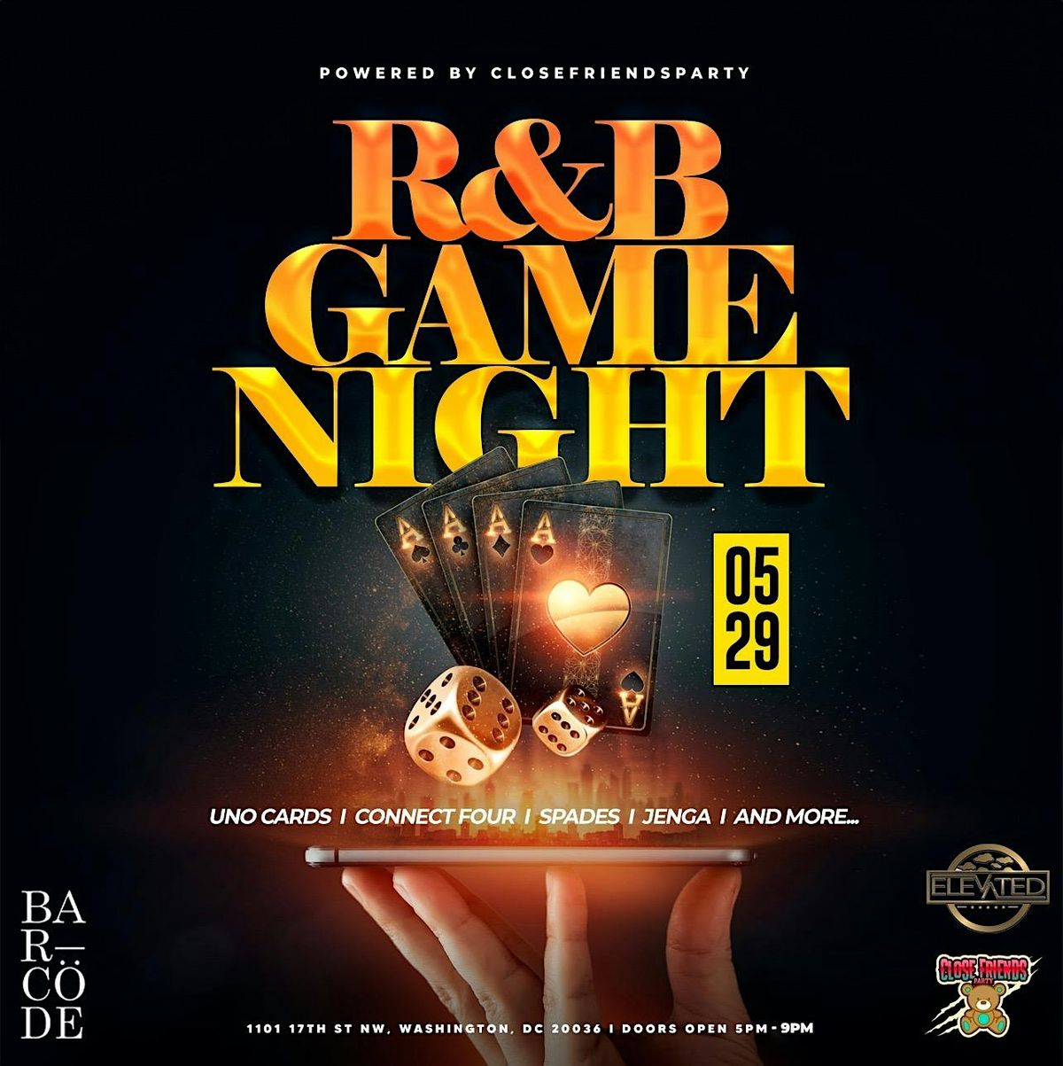 R&B Game Night, Barcode, 17th Street Northwest, Washington, DC, USA, 29 ...