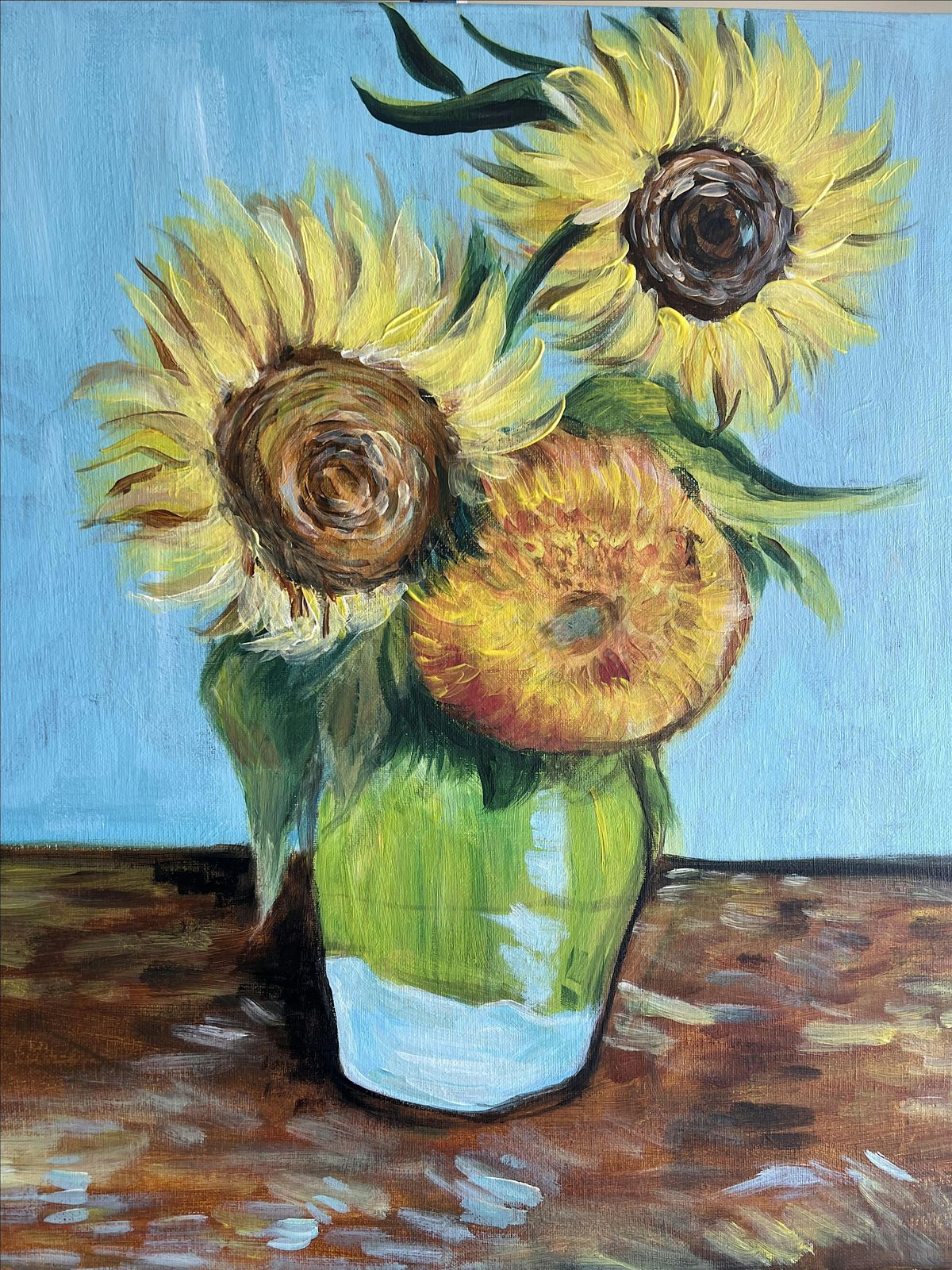 Paint n Chill Sat 3pm with Free Drink @Auckland - Van Gogh Sunflowers ...