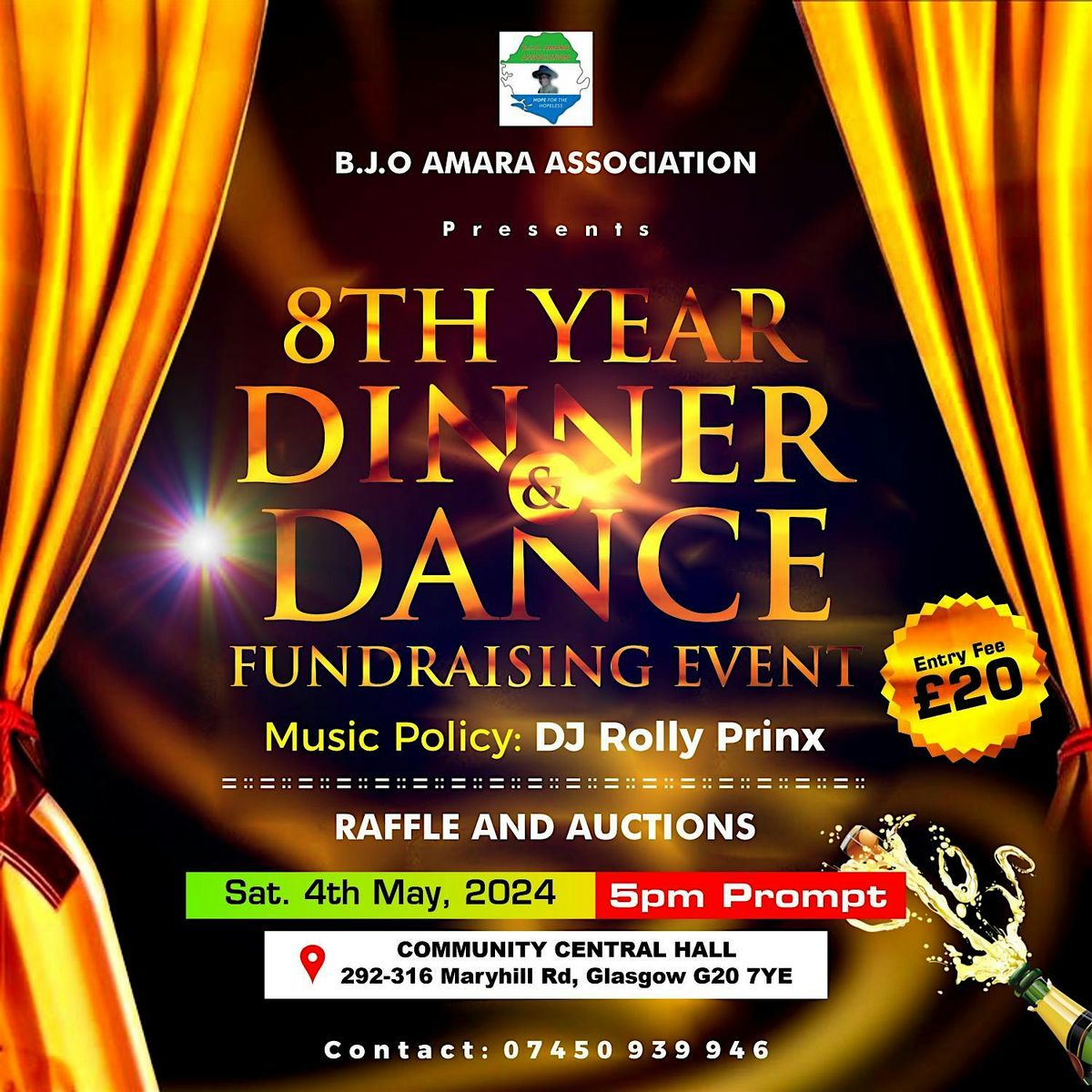 8th year Dinner and Dance fundraising event, Community Central Hall ...