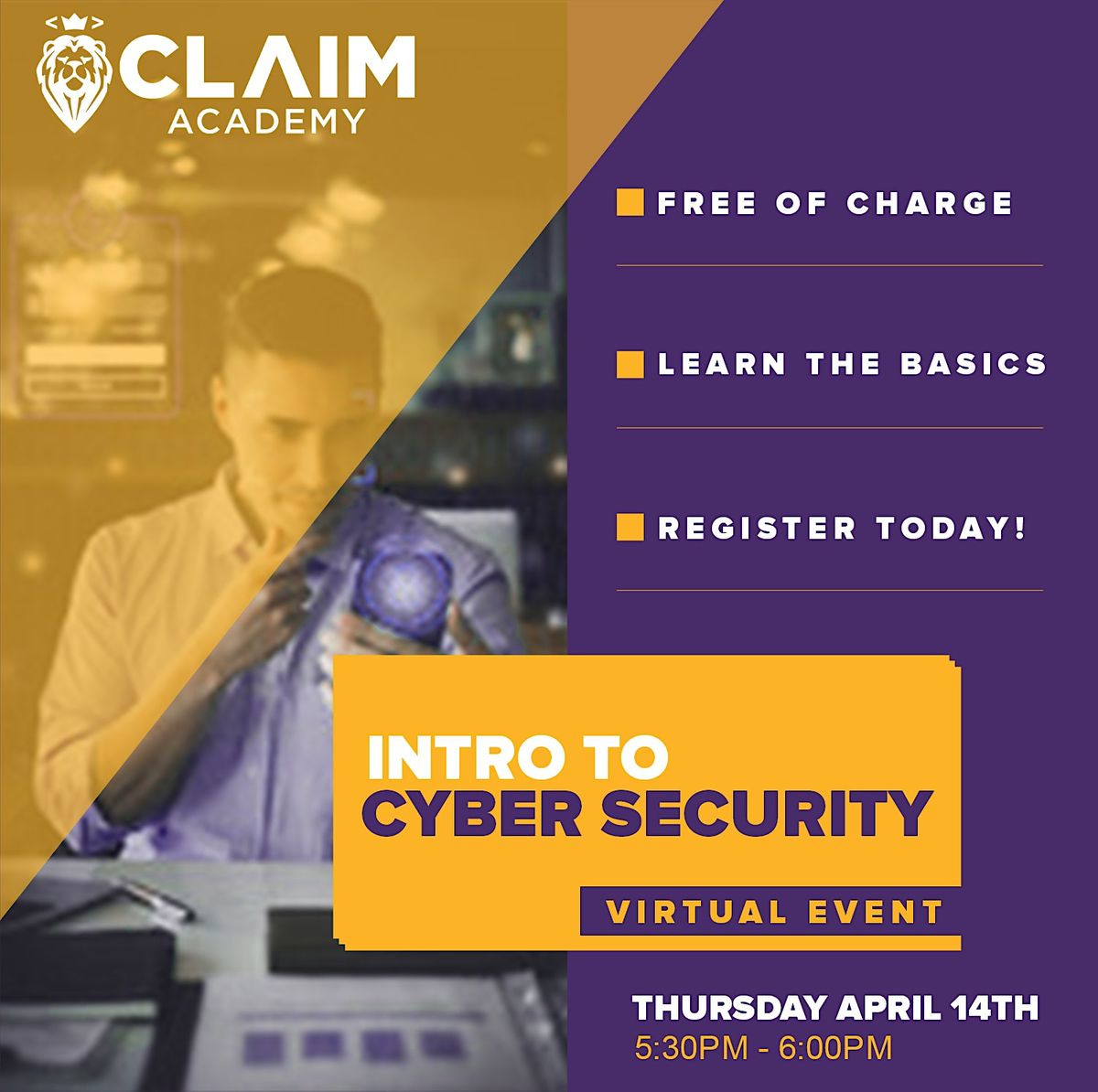 Copy of Intro to Cyber Security (In Person Only), Claim Academy, St. Louis, December 1 2022 ...