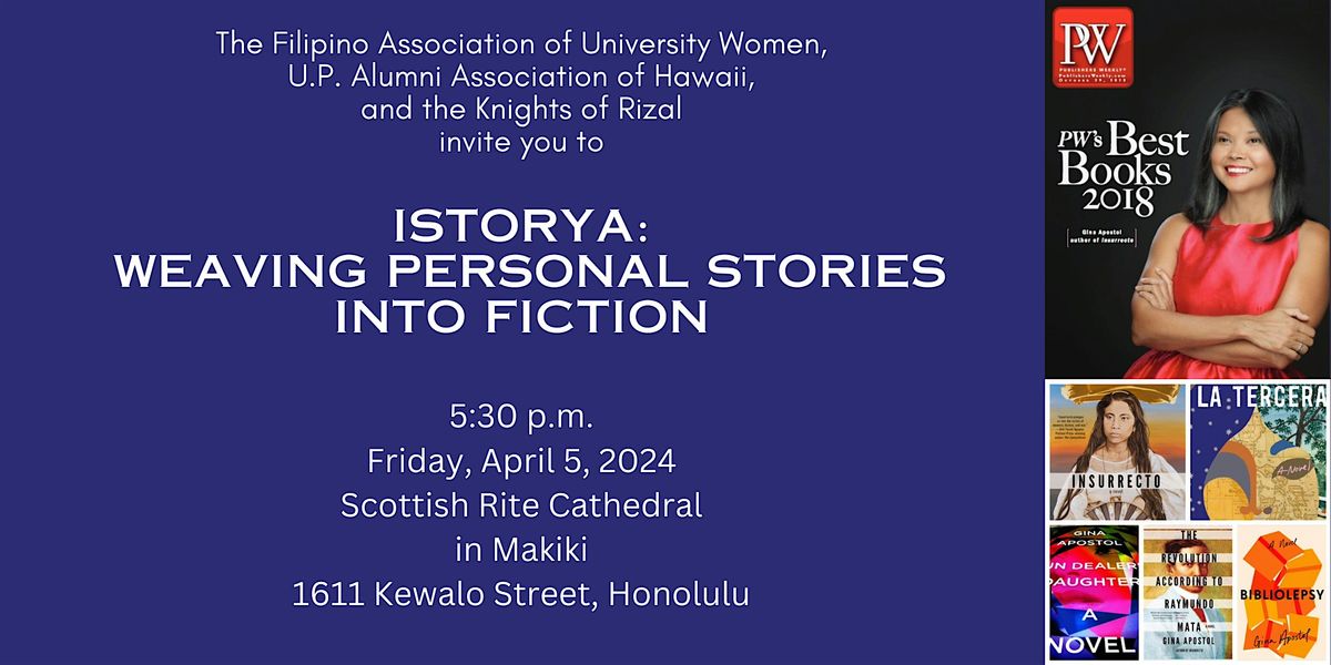 ISTORYA: WEAVING PERSONAL STORIES INTO FICTION, Scottish Rite Cathedral ...