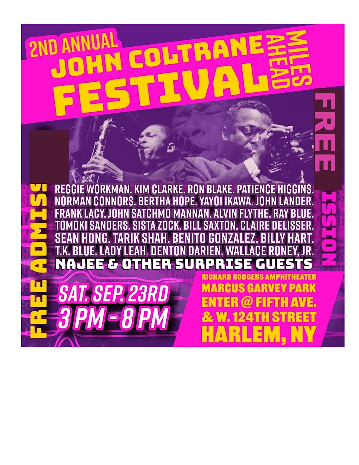 FREE JOHN COLTRANE MILES AHEAD JAZZ FESTIVAL | NAJEE & MORE SPECIAL ...
