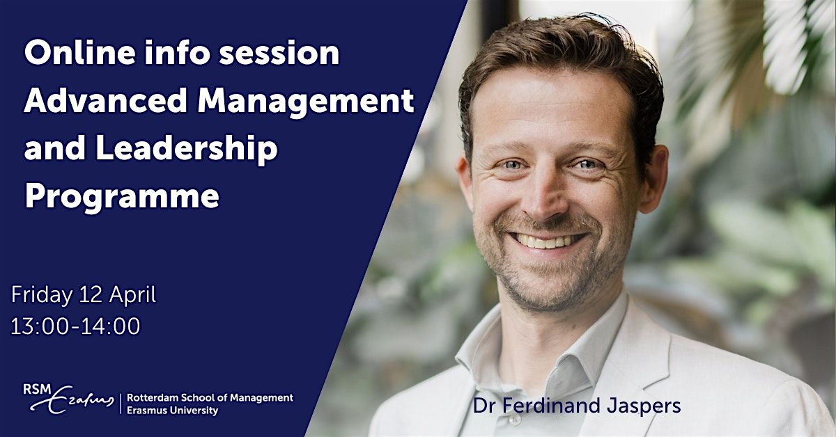 Online information session Advanced Management and Leadership Programme ...