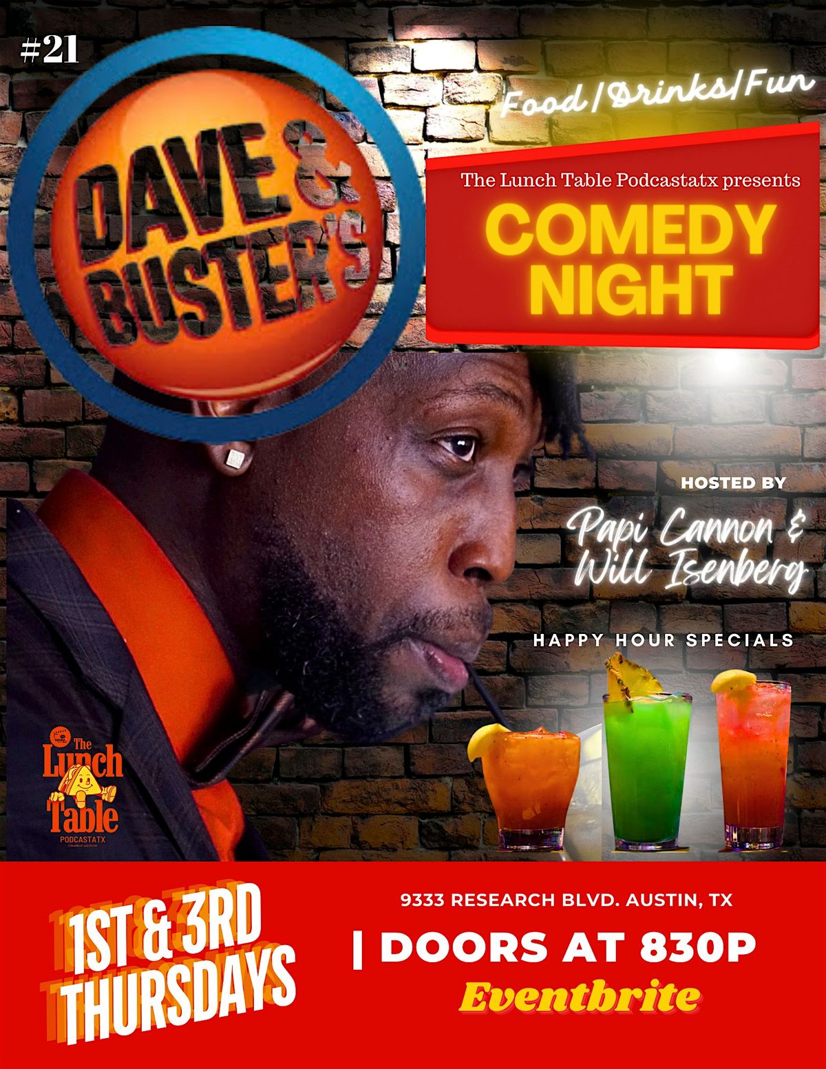 #21 Dave & Busters Comedy Night (1st & 3rd Thursdays), Dave & Buster's ...