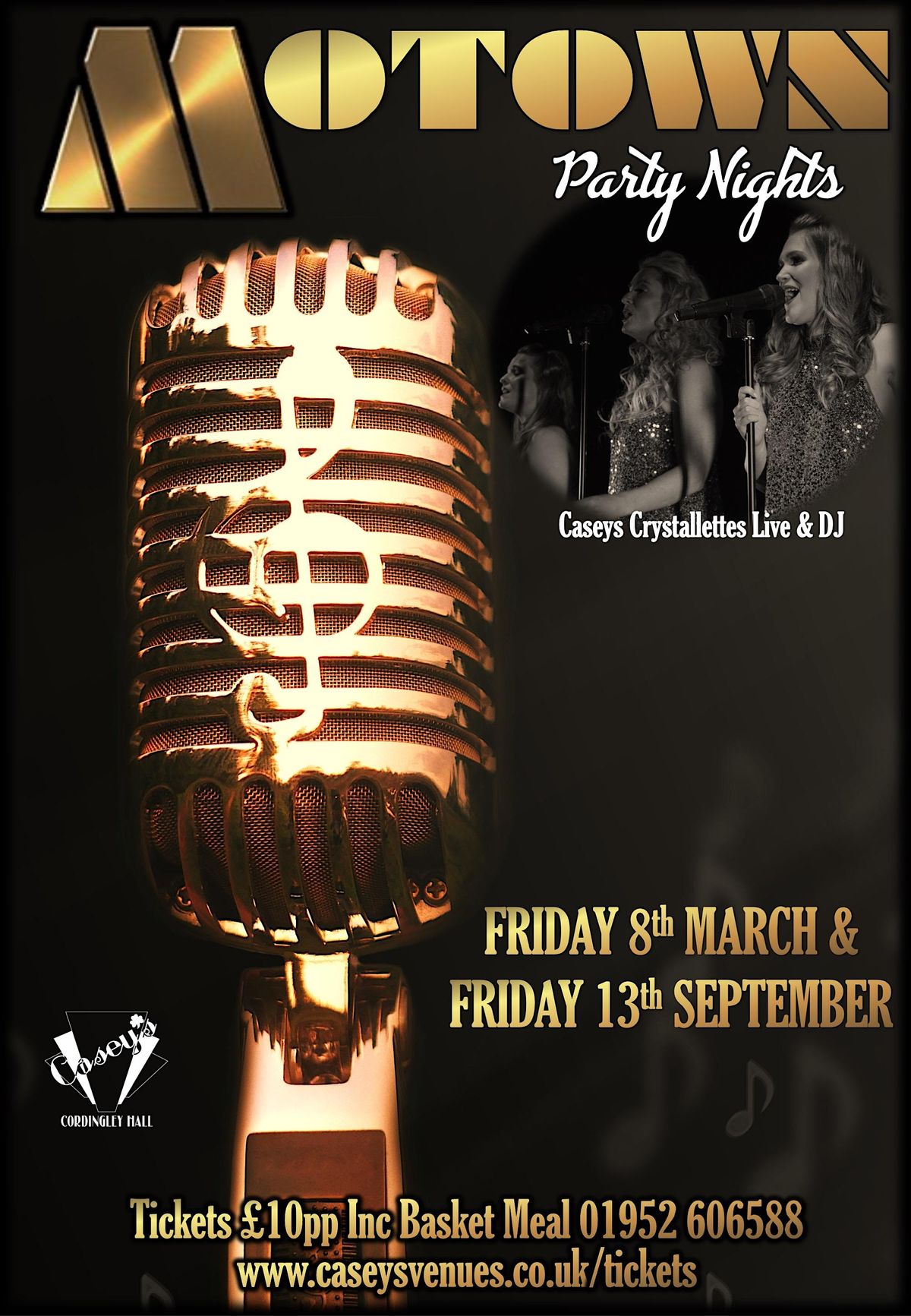 2024 Motown Nights – Friday 8th March, Caseys Cordingley Hall ...