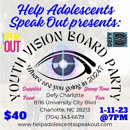 4th Annual Youth Vision Board Party, DEFY Charlotte, 11 January 2024 ...