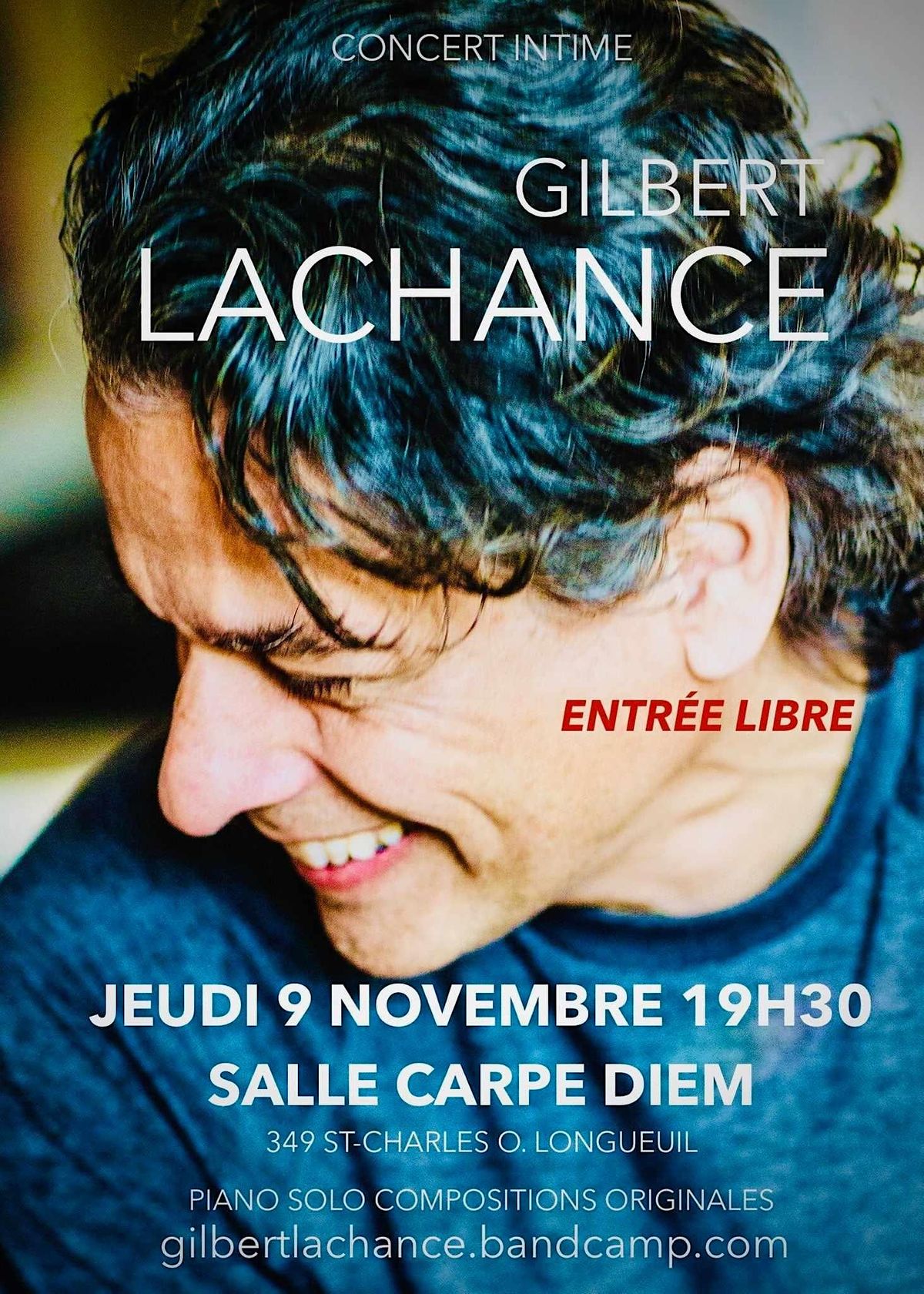 Gilbert Lachance - Cinéma intérieur (lancement dalbum), Salle Carpe ...