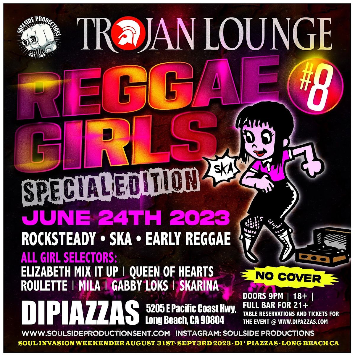 TROJAN LOUNGE - REGGAE GIRLS - DANCE PARTY - NO COVER, DiPiazza's, Long ...