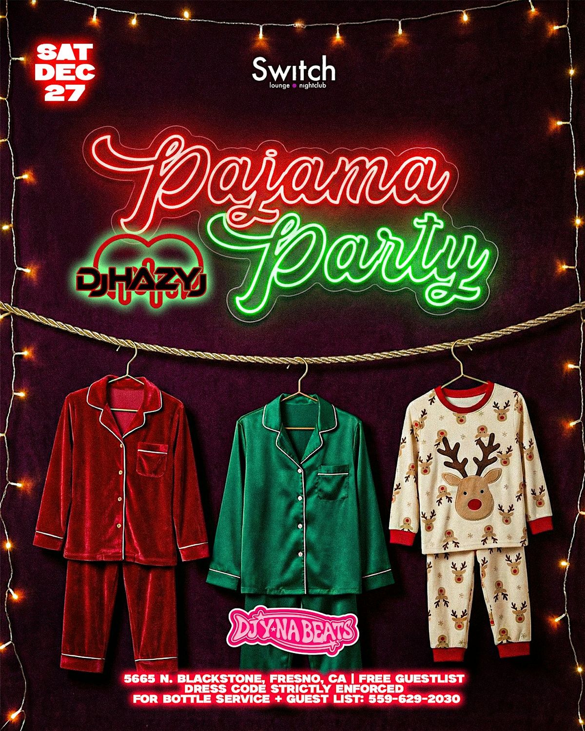 Switchs Sexy Holiday Pajama Party, SWITCH LOUNGE AND NIGHTCLUB, Fresno ...
