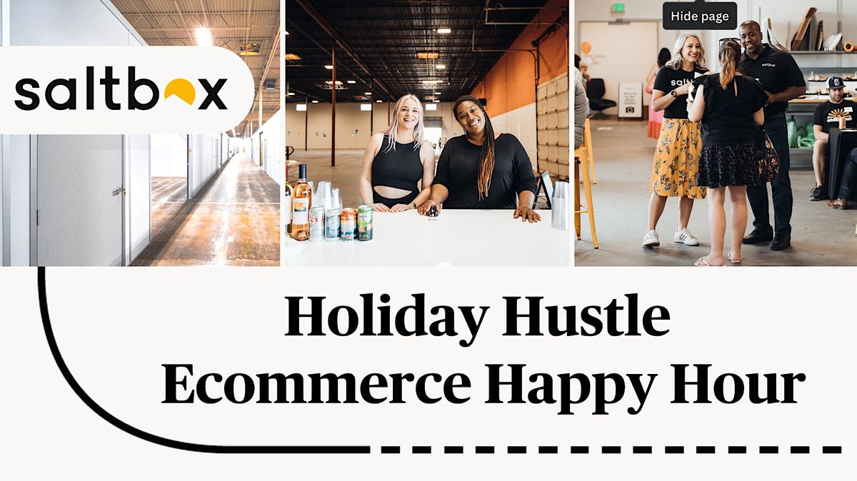 Ecommerce Holiday Hustle Mixer hosted by Saltbox Westside Park, Saltbox ...