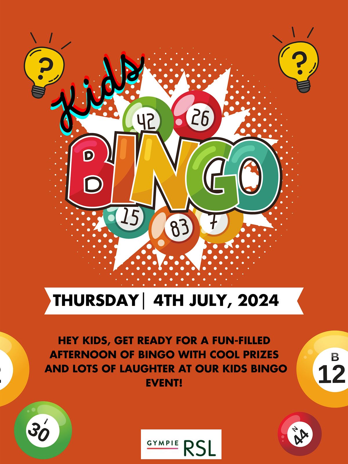 Kids Bingo, 217 Mary St, Gympie, 4 July 2024 | AllEvents.in
