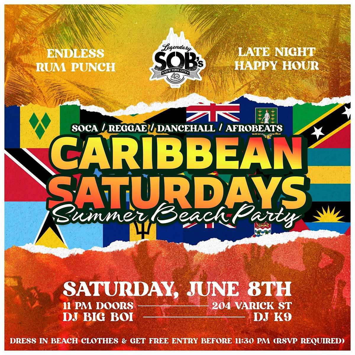 Caribbean Saturdays: Summer Beach Party, SOB's, New York, 8 June to 9 ...