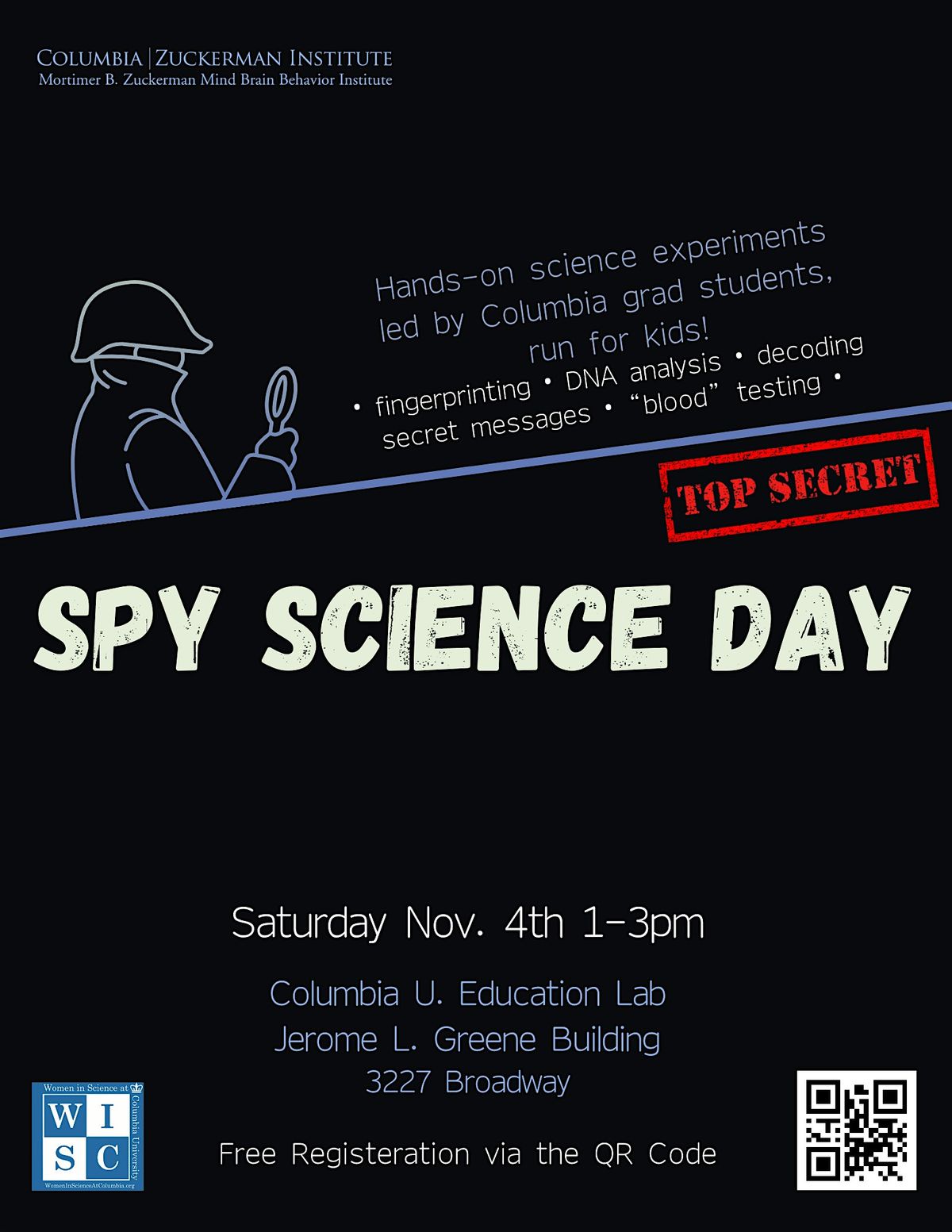 STEM Starters: Spy Science - Nov 4th, Jerome L. Greene Science Center ...