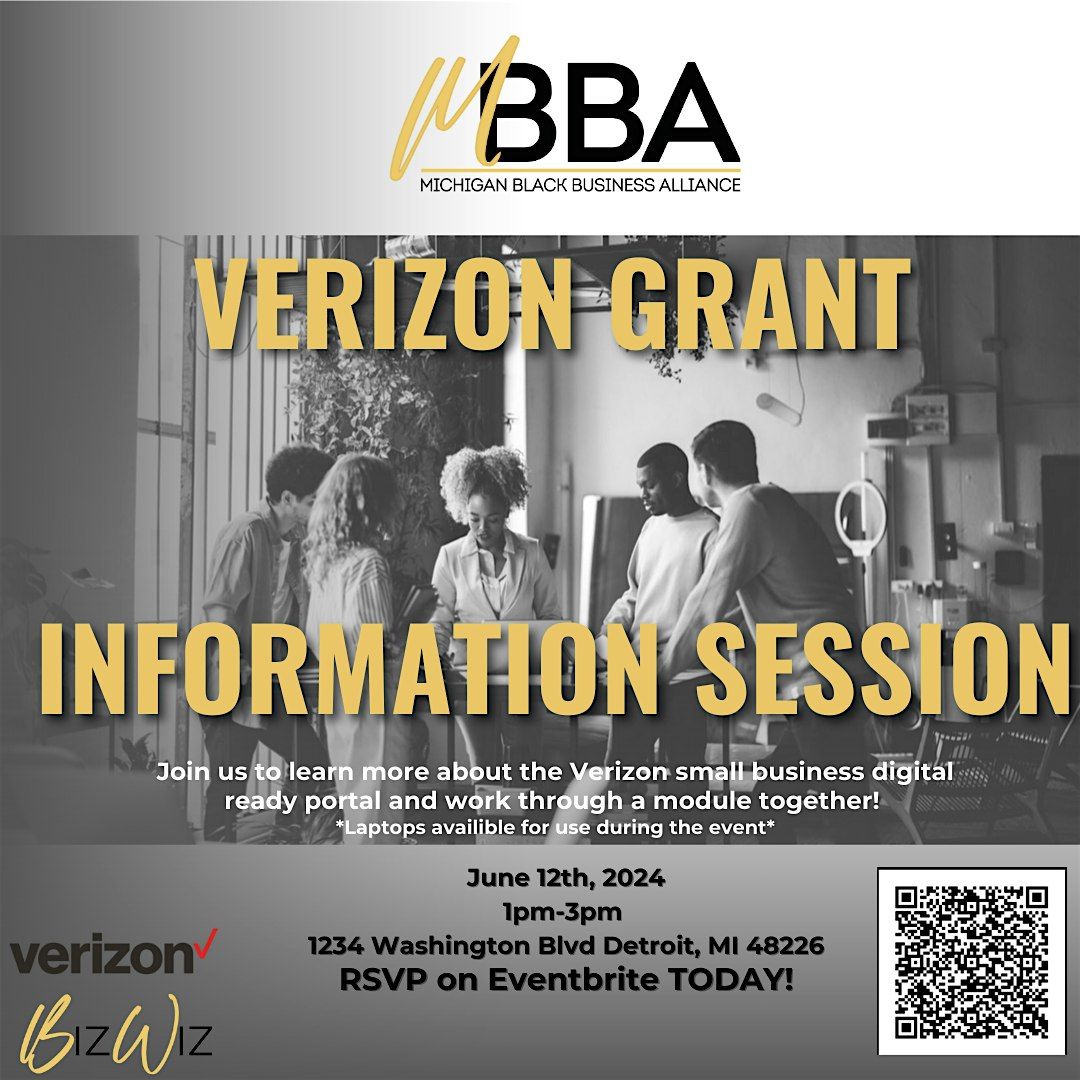 Verizon Grant Information Session, 1234 Washington Blvd, Detroit, 12 ...