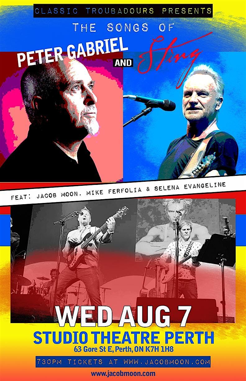 The Songs of Sting & Peter Gabriel, Studio Theatre Perth, Gore Street ...