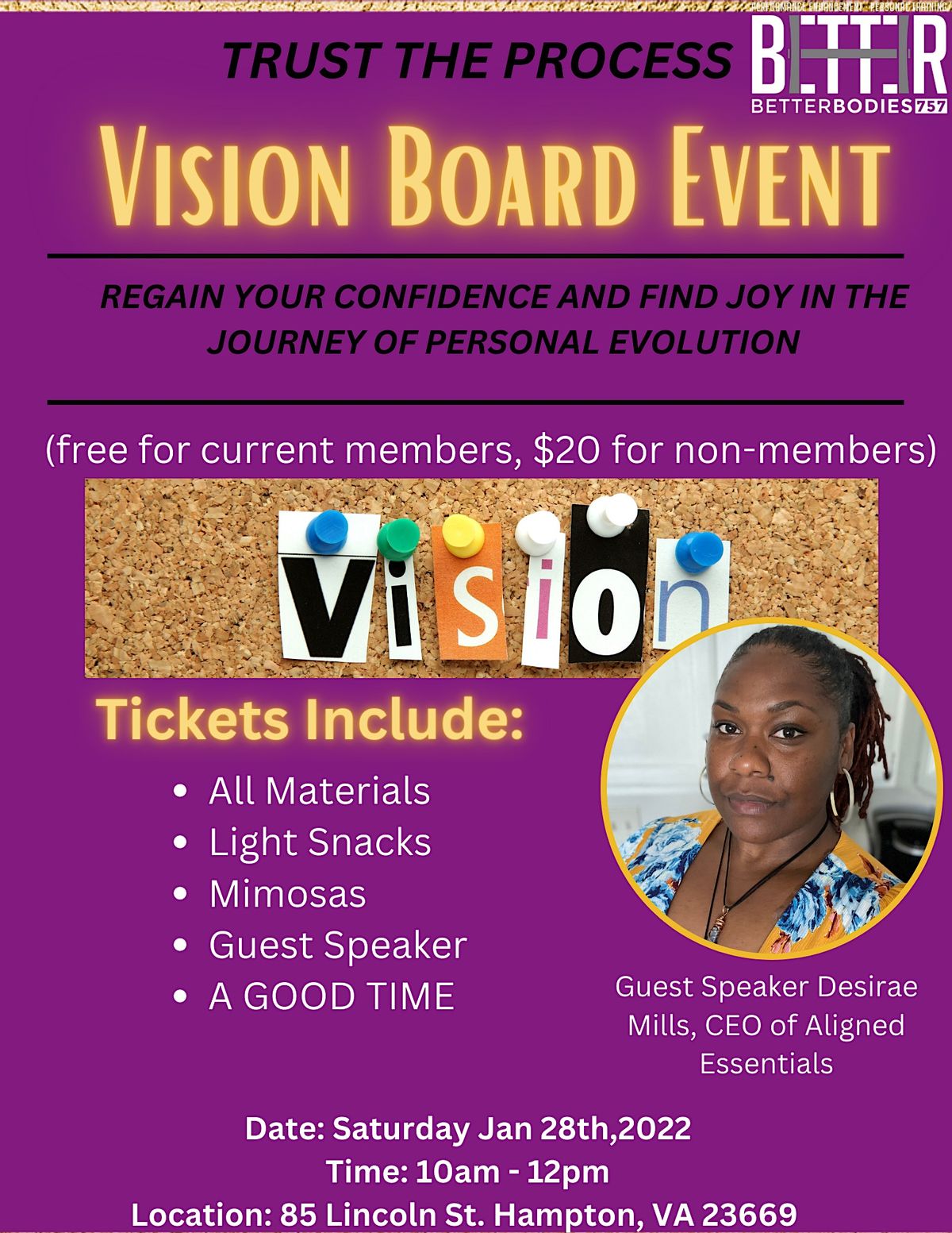 Trust the Process: The Vision Board Event, 85 Lincoln St, Hampton, 28 ...