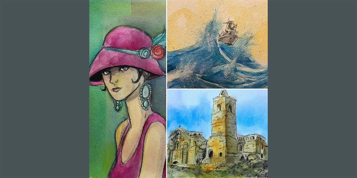 Drawing and Watercolor Workshop with Jay Stuart - Thurs. Jan 16, 23, 30, Westbury Arts, 16 ...