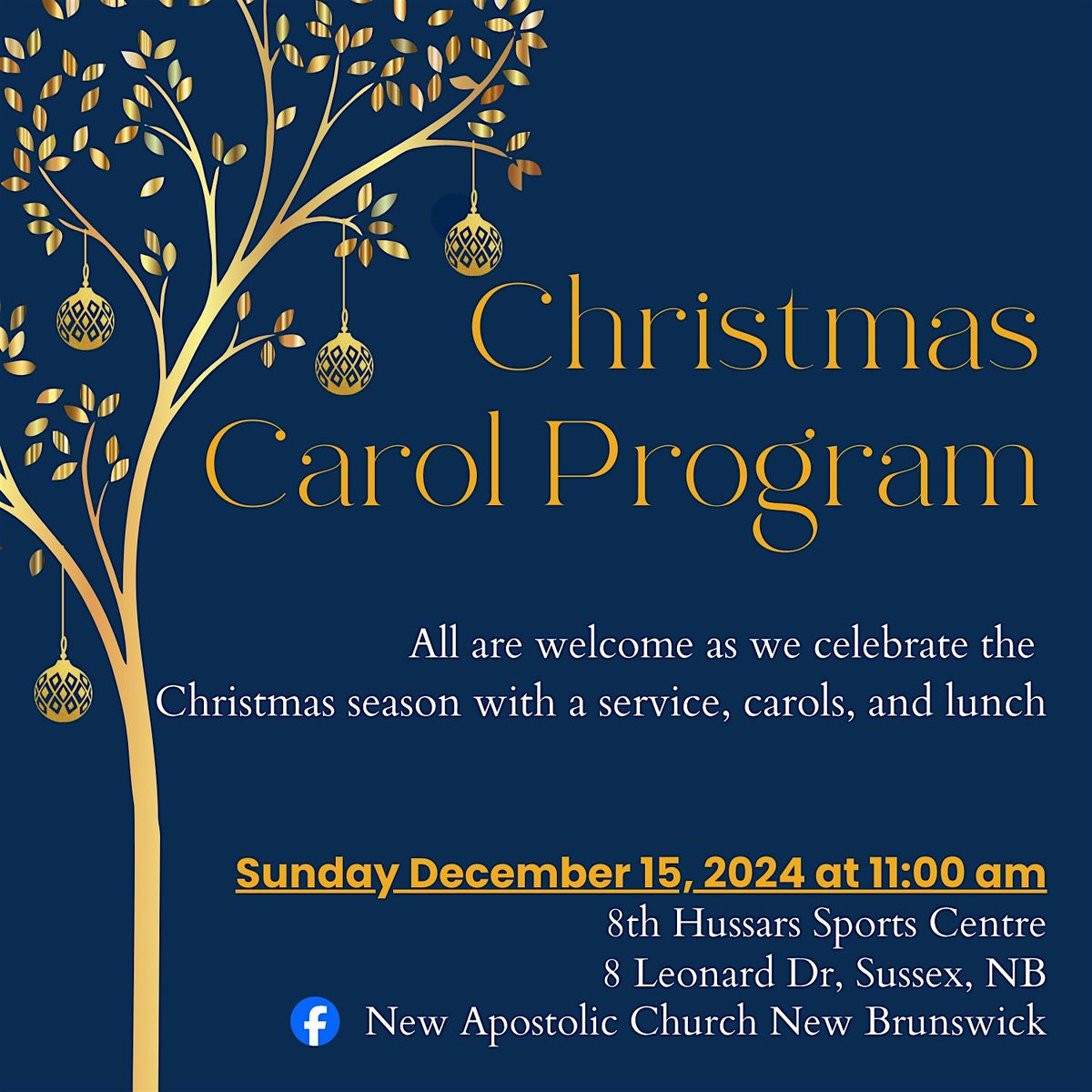 Christmas Carol Program with the New Apostolic Church in Sussex, 8th ...