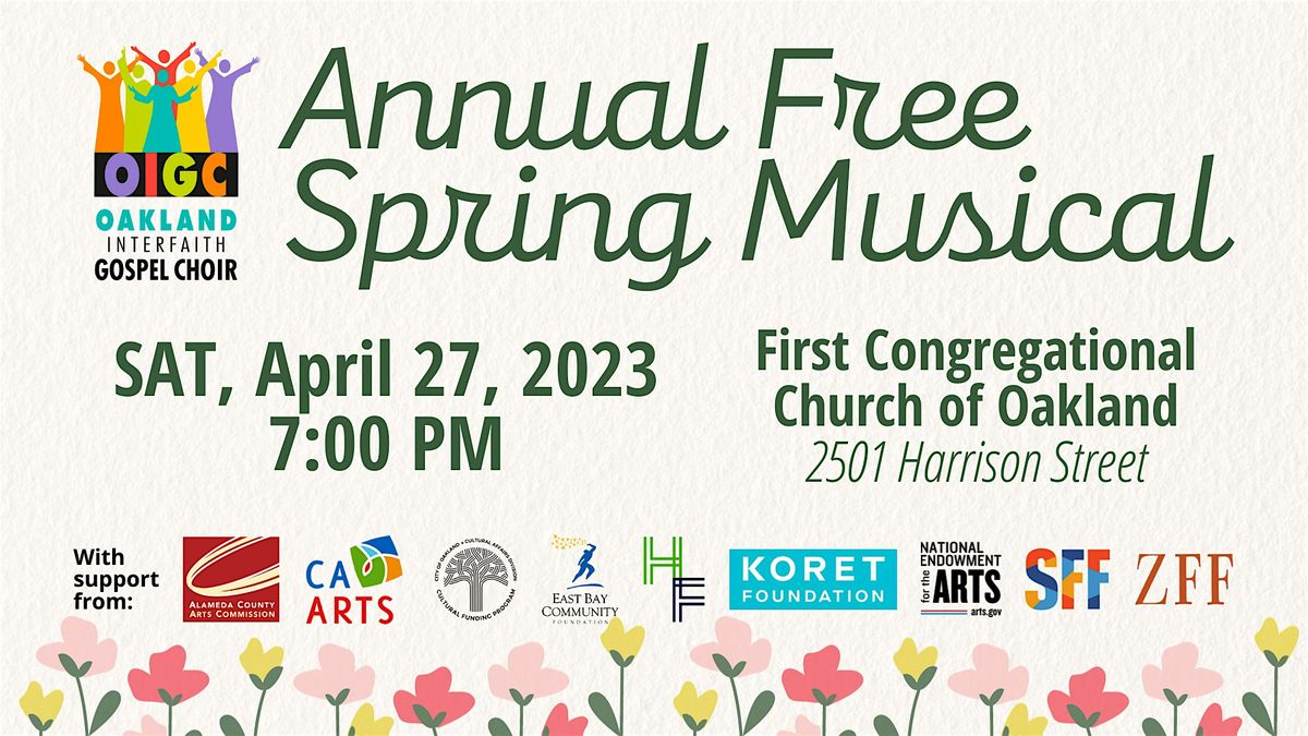 Annual Free Spring Musical and Spring Workshop Choir, First ...