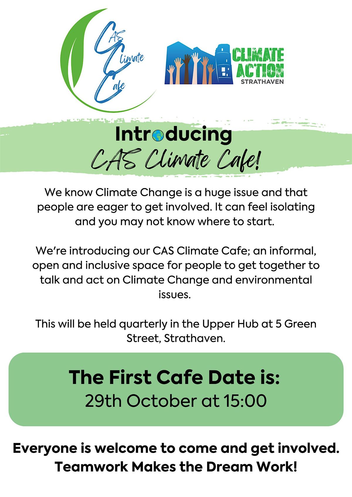 April CAS Climate Cafe, Upper Hub, Climate Action Strathaven, 28 April ...