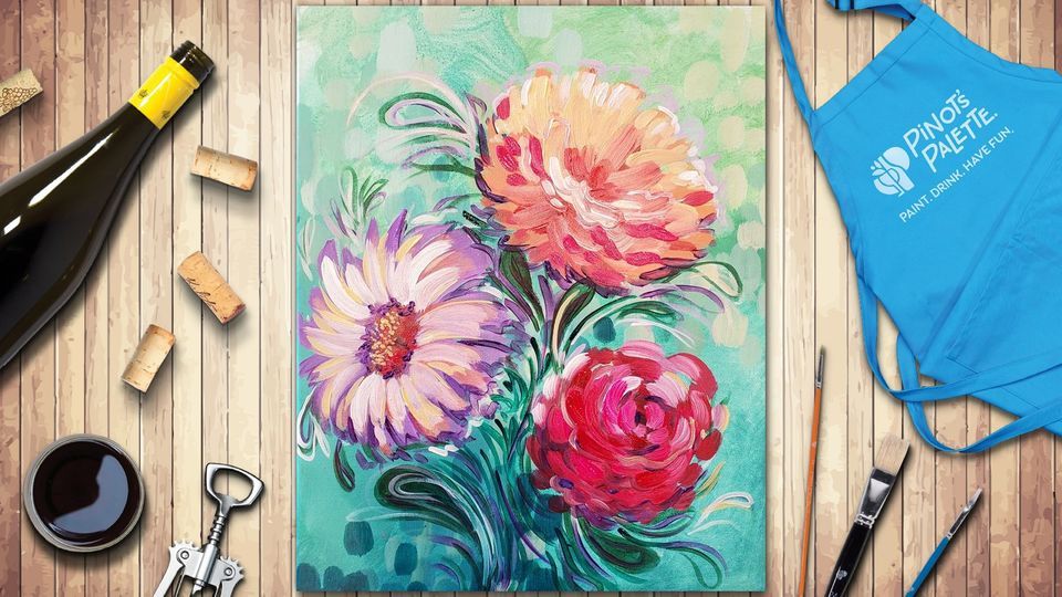 Modern Bouquet - Paint and Sip , Pinot's Palette (Brier Creek), Raleigh, 25 March 2024 ...