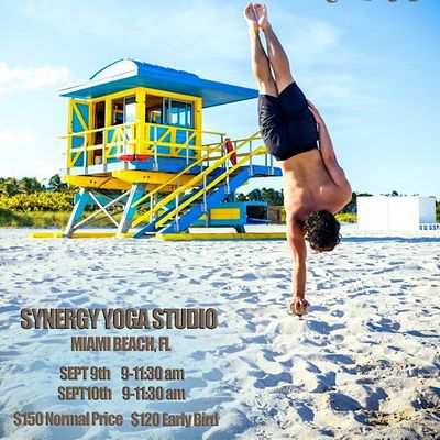 Handstand Yoga Workshop, Synergy Yoga Center, Miami Beach, September 9 ...