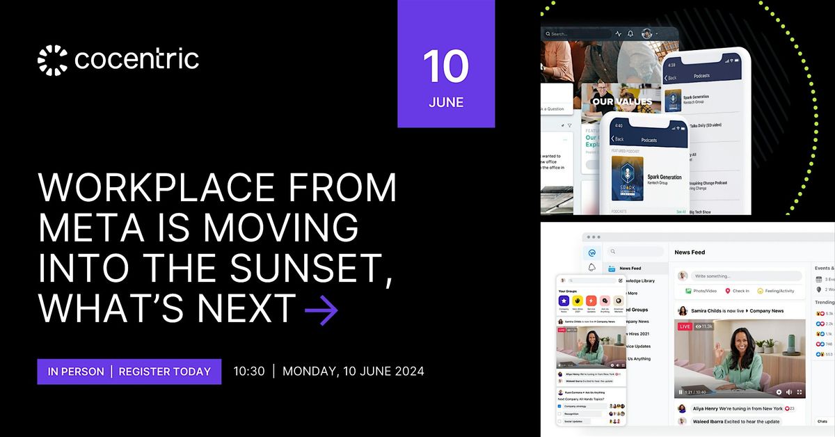 BRINGING TEAMS TOGETHER WITH WORKPLACE, Meta King's Cross, London, 15 ...